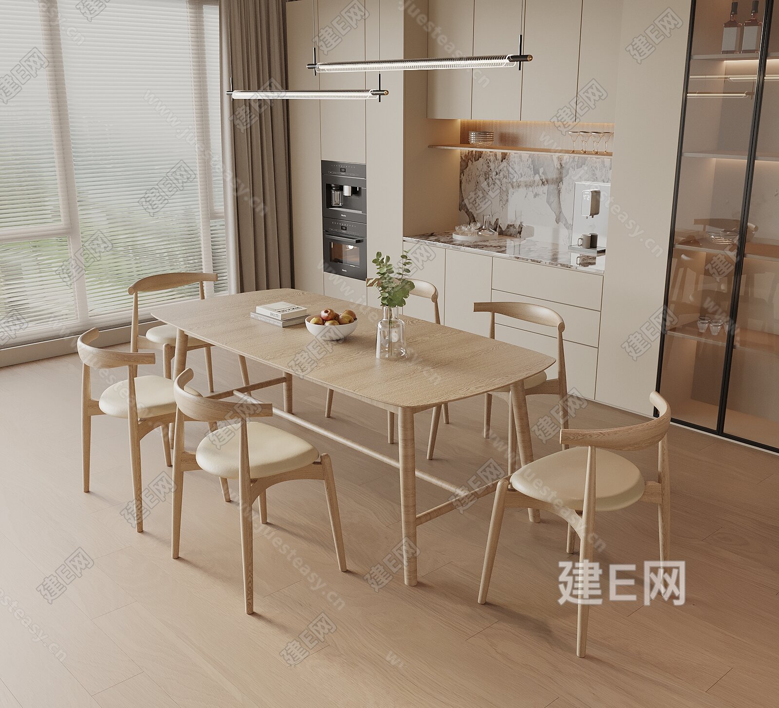 【原木餐桌椅组合3d模型】建e网原木餐桌椅组合3d模型下载 Id111041294 打造3d原木餐桌椅组合模型免费下载平台