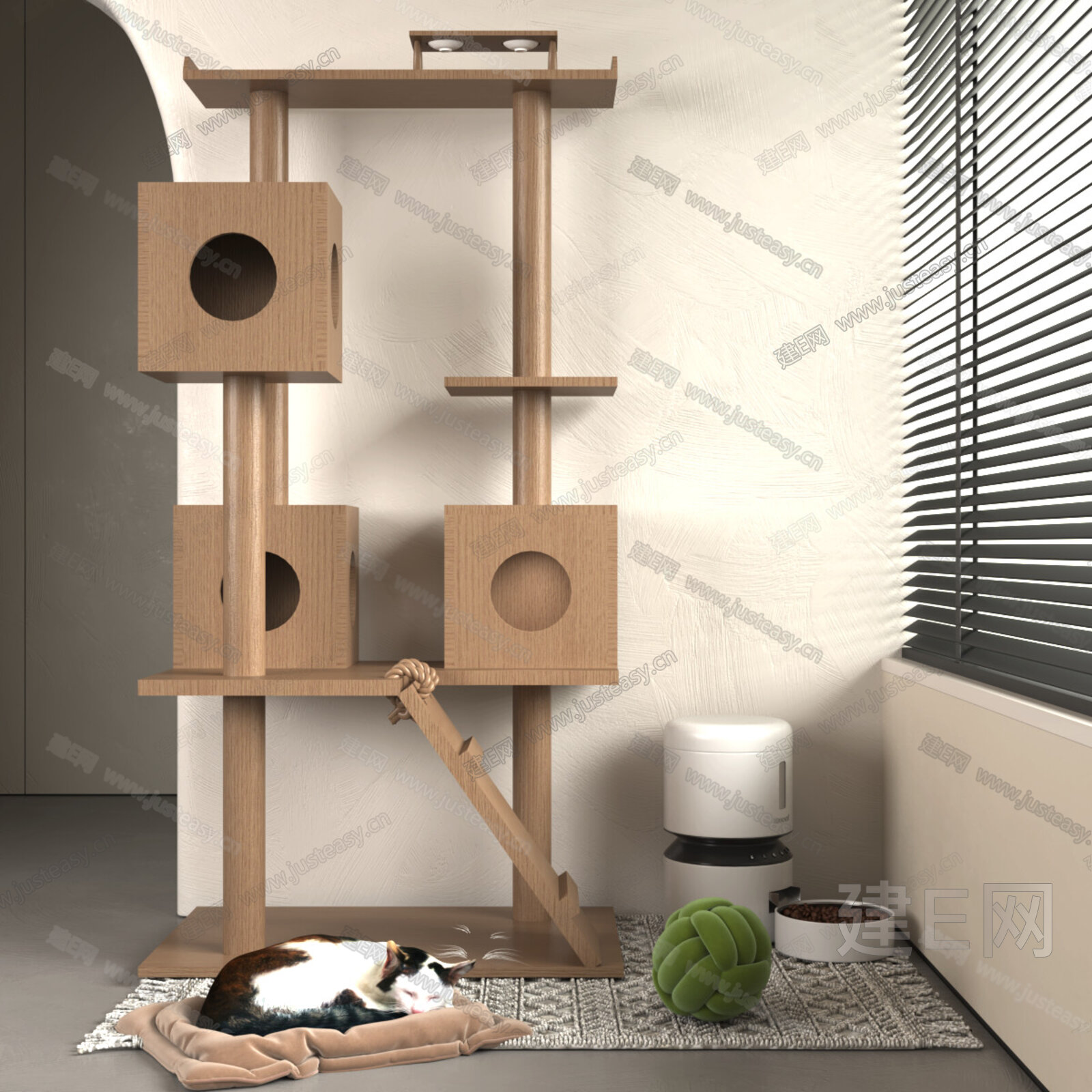 【现代猫爬架3d模型】建e网现代猫爬架3d模型下载 Id108092148 打造3d现代猫爬架模型免费下载平台