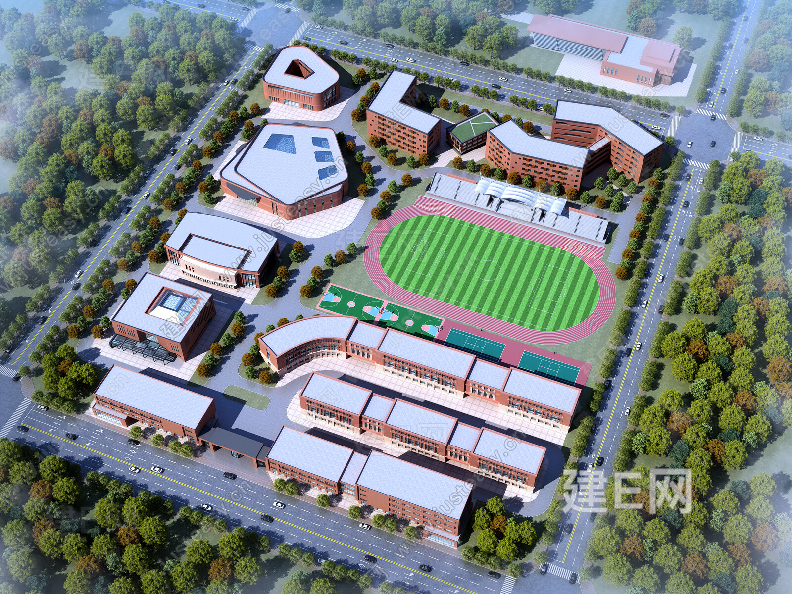 【学校鸟瞰规划3d模型】建e网学校鸟瞰规划3d模型下载 Id116284130 打造3d学校鸟瞰规划模型免费下载平台