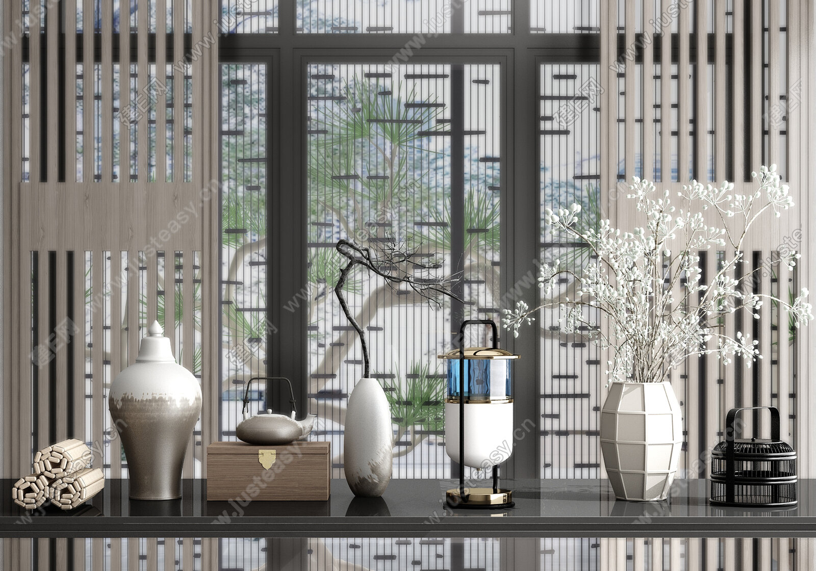 【新中式饰品摆件组合3d模型】建e网新中式饰品摆件组合3d模型下载 Id113270105 打造3d新中式饰品摆件组合模型免费下载平台