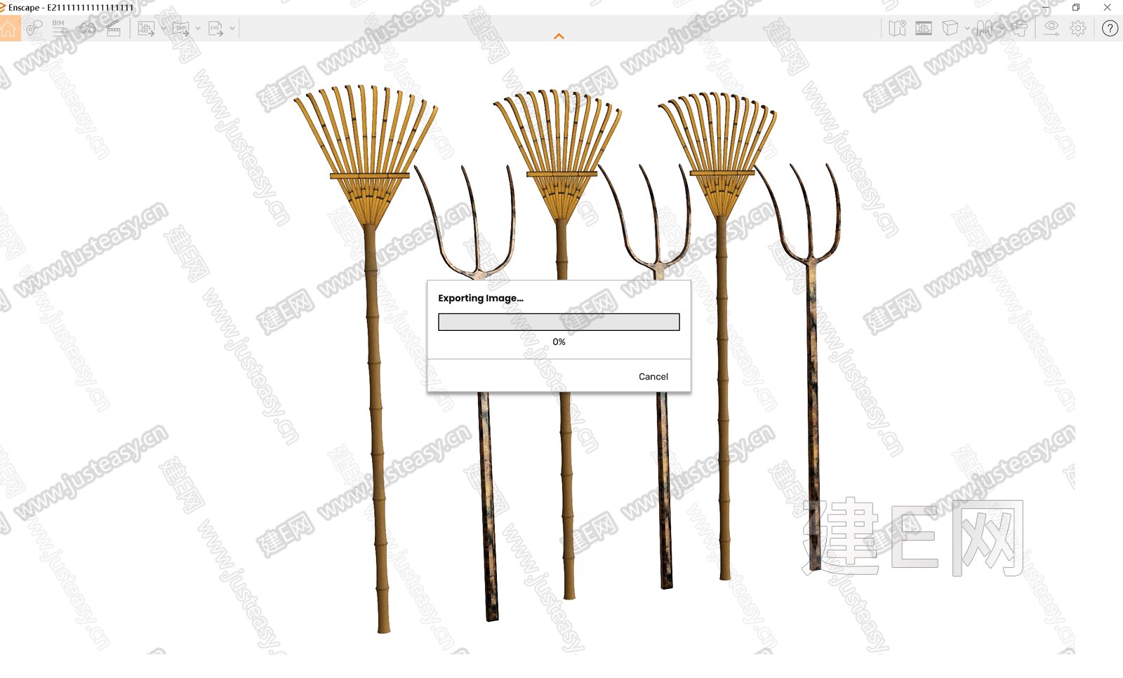 竹耙子模型SU模型下载[ID:108287246]_建e网su模型