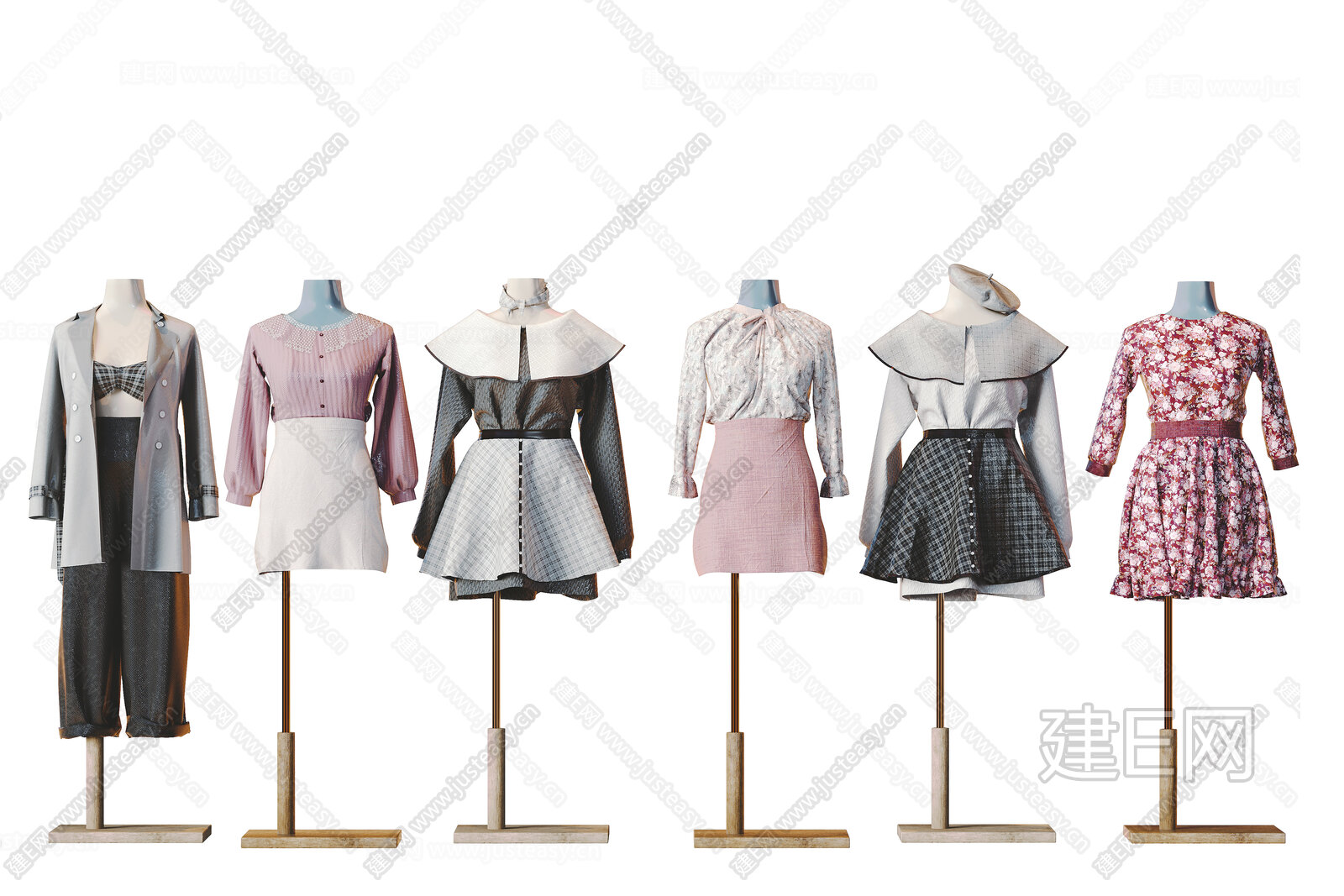 【现代模特服装3d模型】建e网现代模特服装3d模型下载 Id113859659 打造3d现代模特服装模型免费下载平台