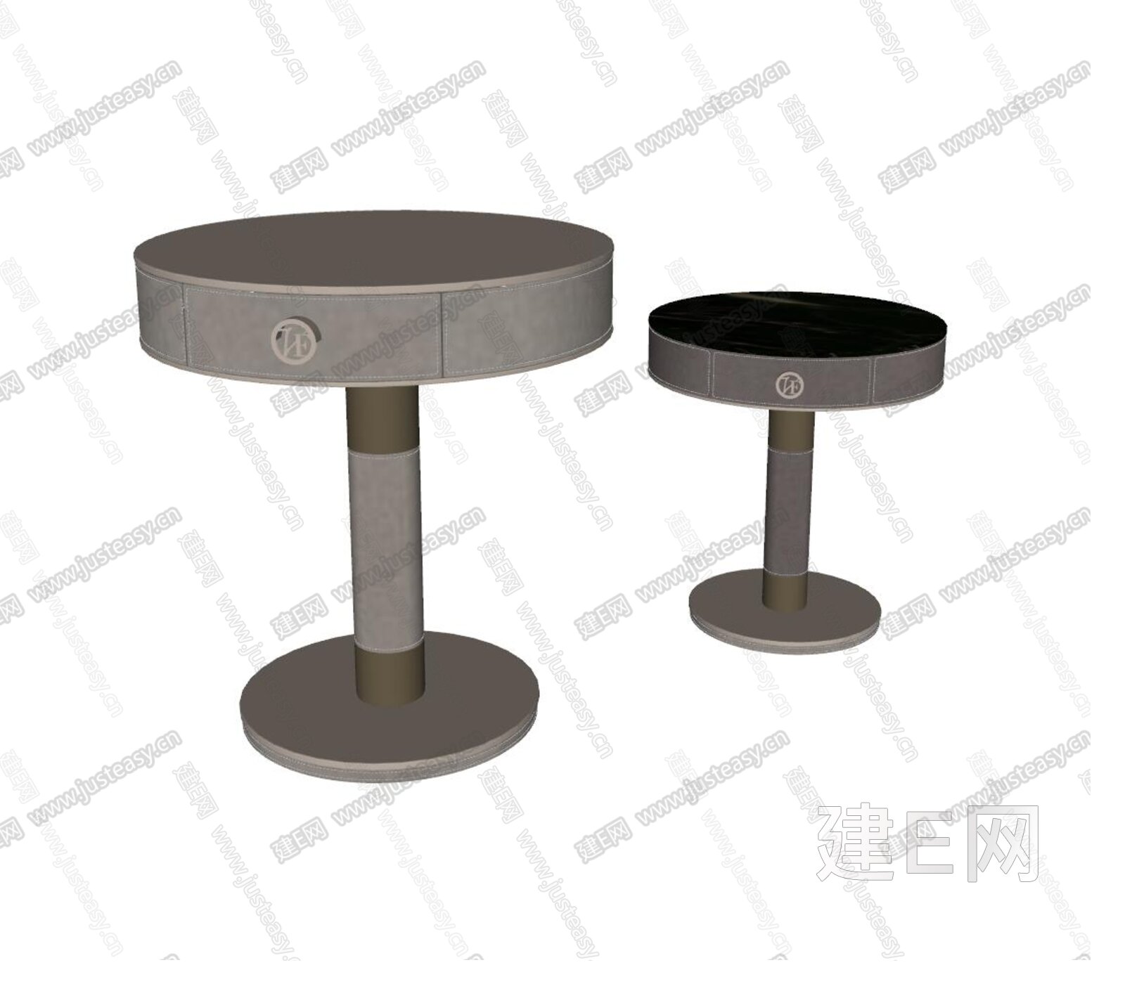 Minotti 现代床头柜组合模型SU模型下载[ID:104551863]_建E室内设计网