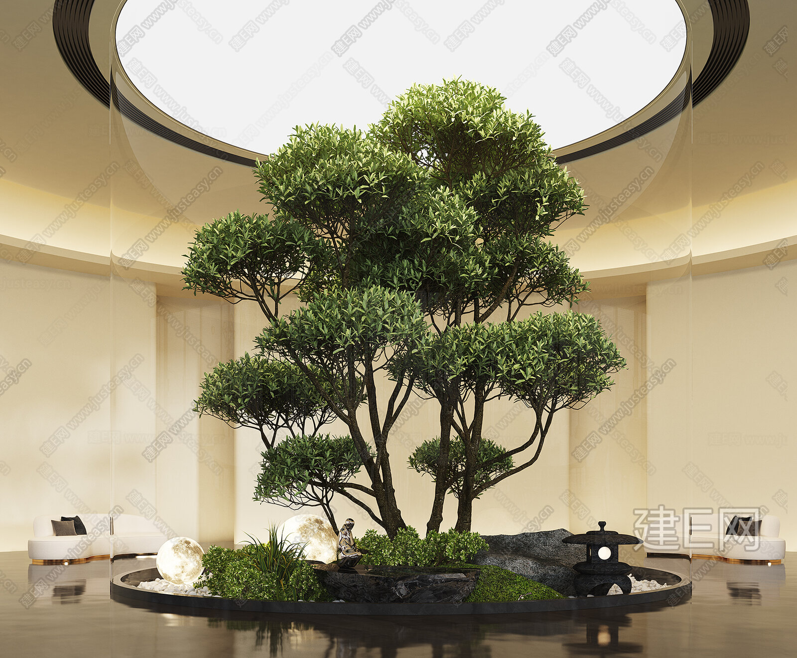 【现代绿植景观3d模型】建e网现代绿植景观3d模型下载 Id116677766 打造3d现代绿植景观模型免费下载平台