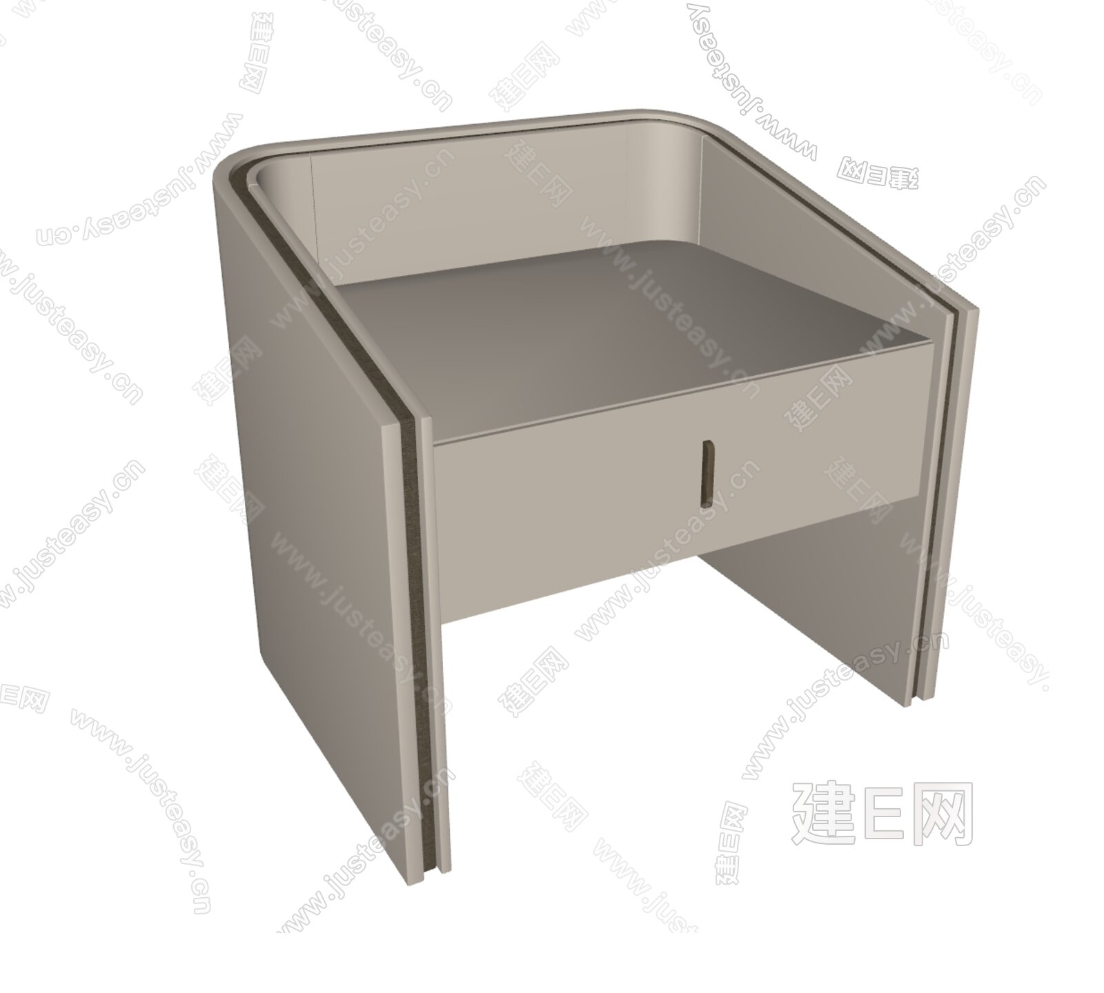 Minotti 现代床头柜模型SU模型下载[ID:109008026]_建e网su模型