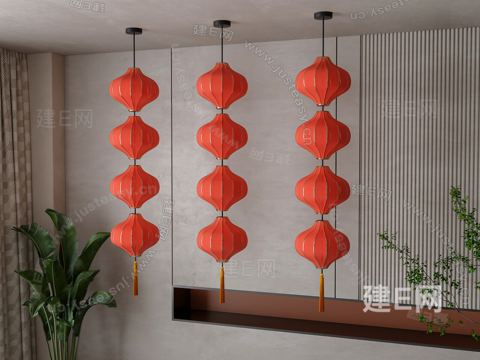 【新中式红灯笼3d模型】建e网新中式红灯笼3d模型下载 Id114122540 打造3d新中式红灯笼模型免费下载平台