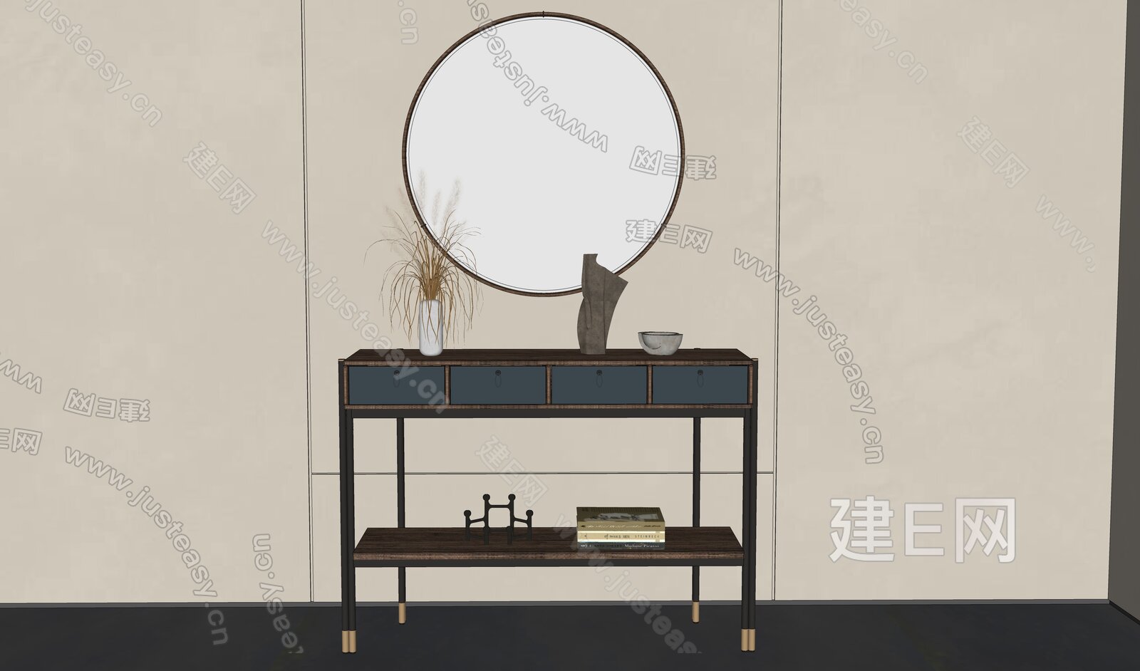 现代端景台模型SU模型下载[ID:116348144]_建e网su模型