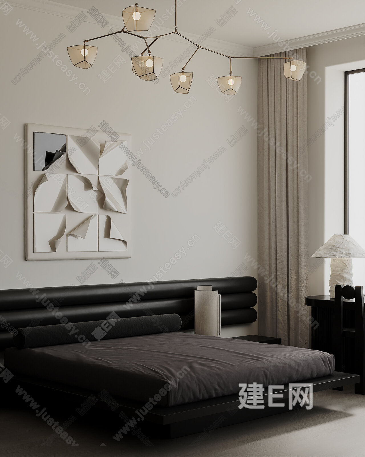 Maria Belousova 现代卧室模型SU模型下载[ID:108747148]_建e网su模型