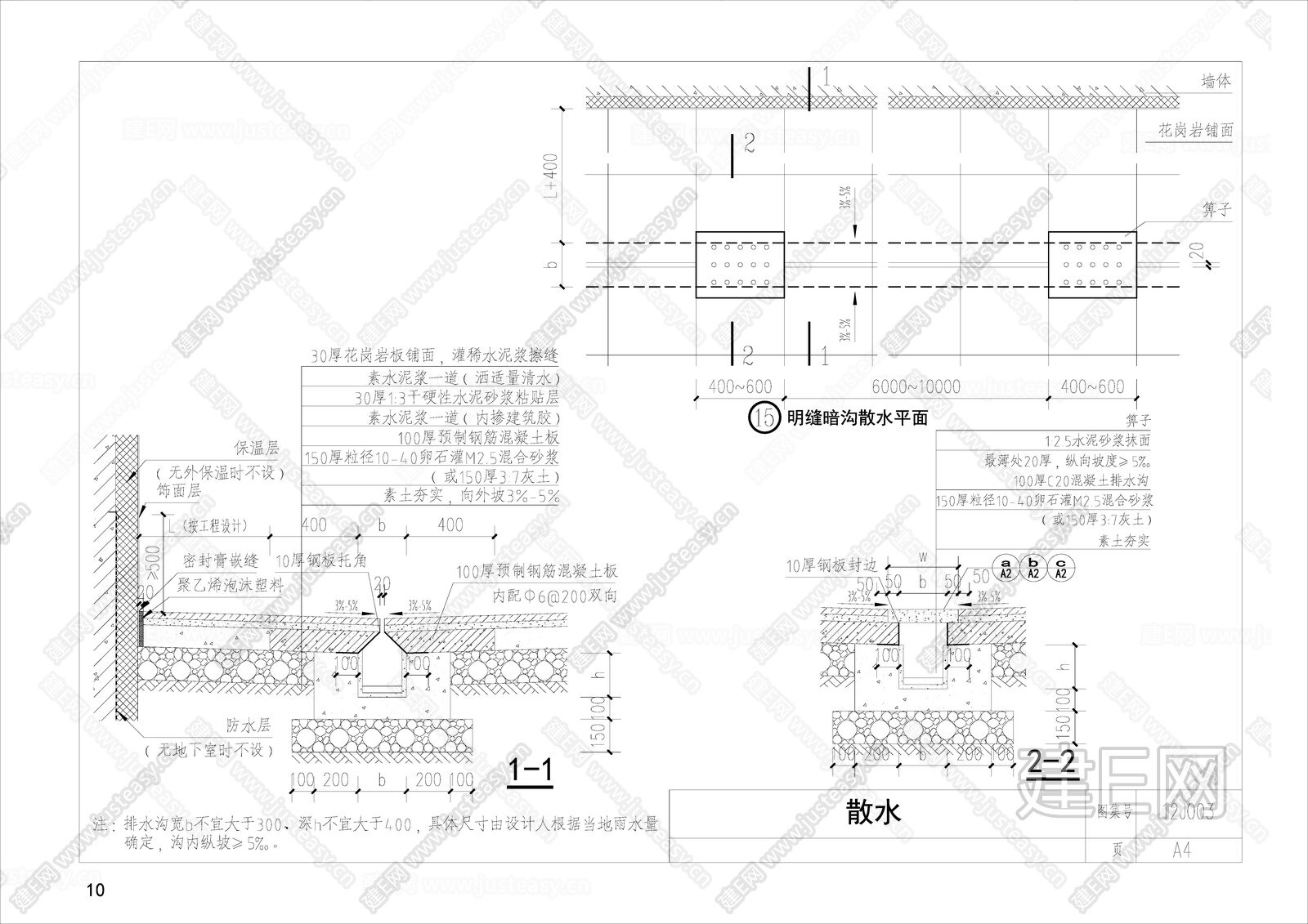 散水做法12J003规范图集|CAD施工图施工图下载_施工图散水做法12J003规范图集|CAD施工图下载_施工图散水做法12J003规范图集|CAD施工图免费下载_建E室内设计网