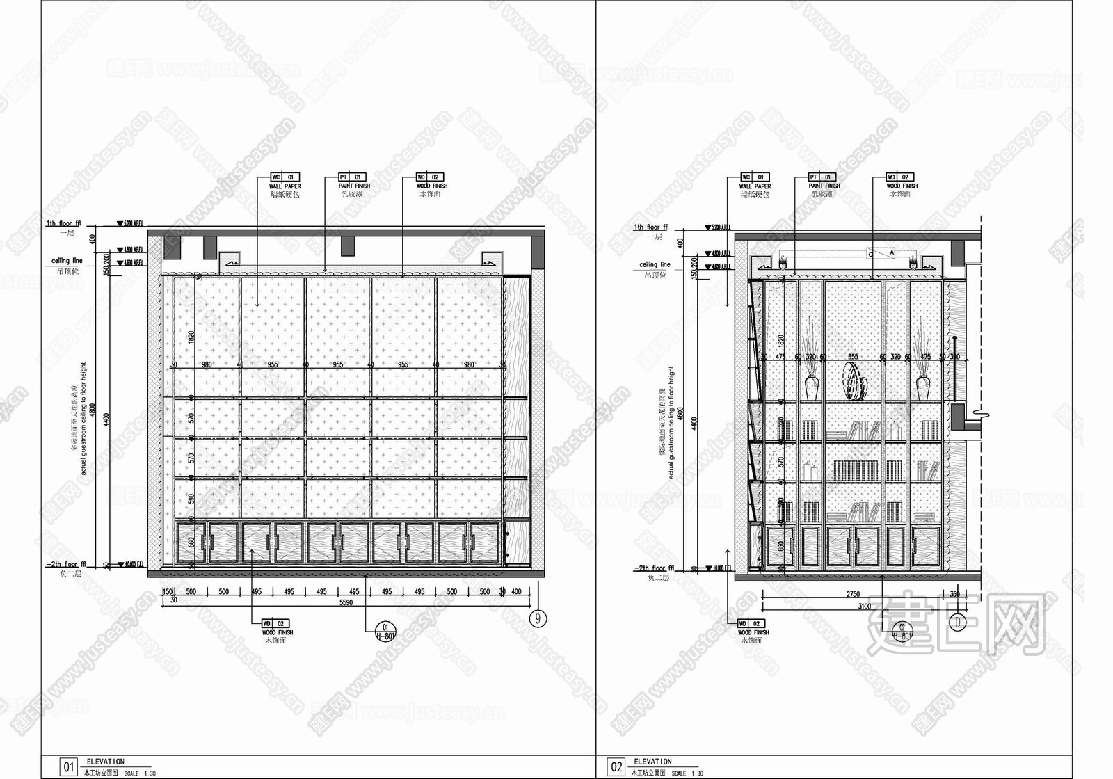 小四层下叠别墅|CAD施工图CAD施工图下载[ID:111100070]_建e施工图