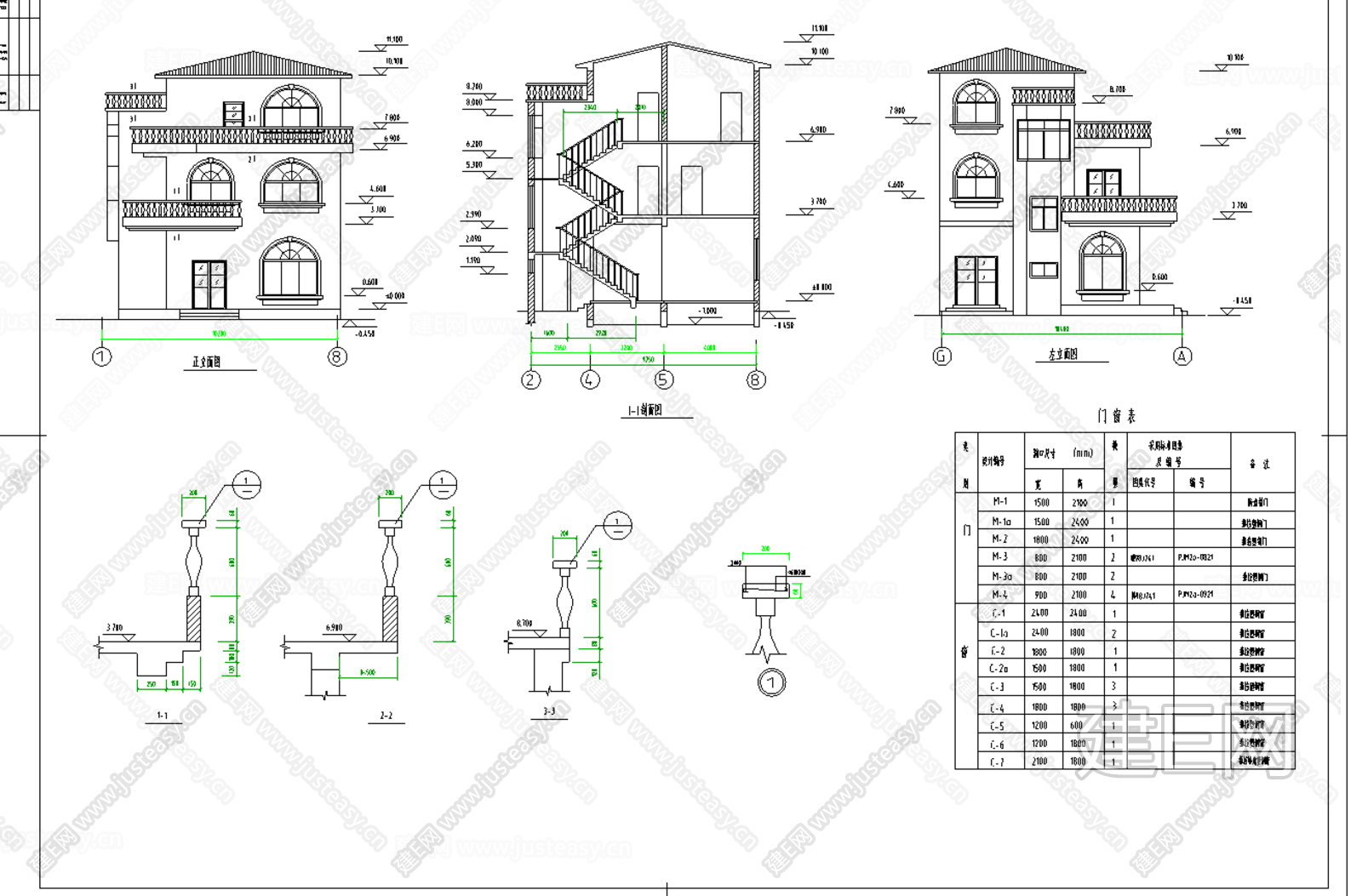 私人住宅施工图_t3CAD施工图下载[ID:112541835]_建e施工图