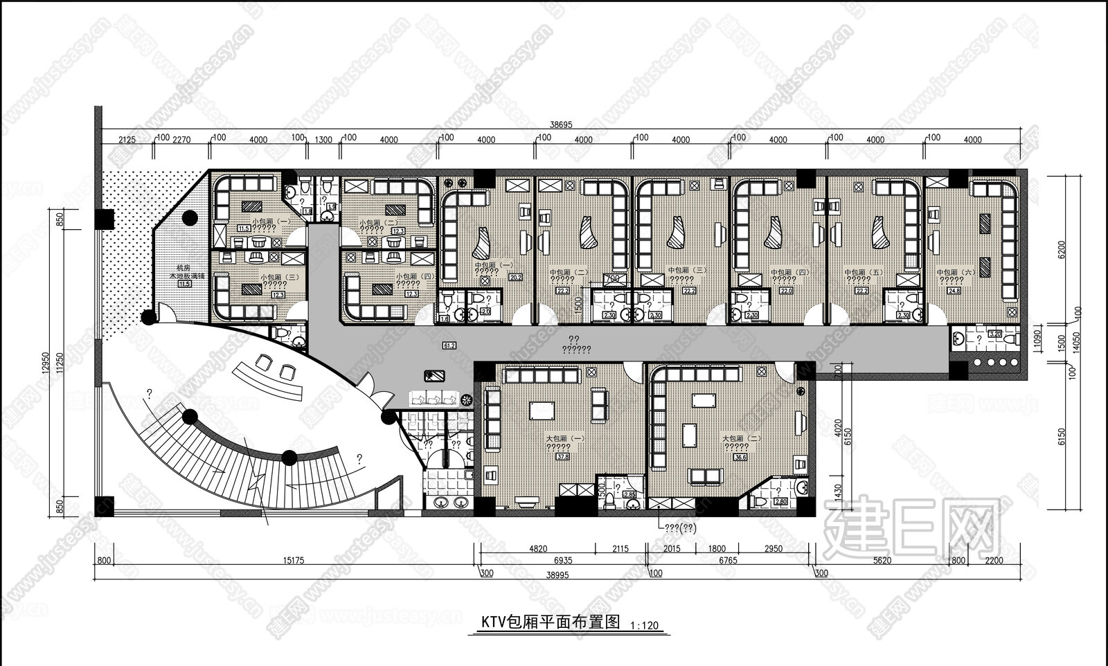 现代轻奢KTV 娱乐KTV 平面布局 施工图施工图下载_施工图现代轻奢KTV 娱乐KTV 平面布局 施工图下载_施工图现代轻奢KTV 娱乐 ...