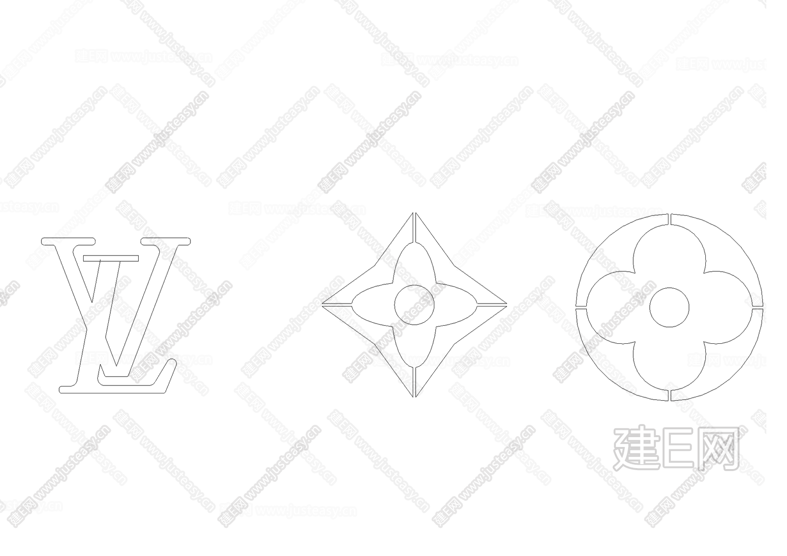 LV图案施工图下载_施工图LV图案下载_施工图LV图案免费下载_建E室内设计网