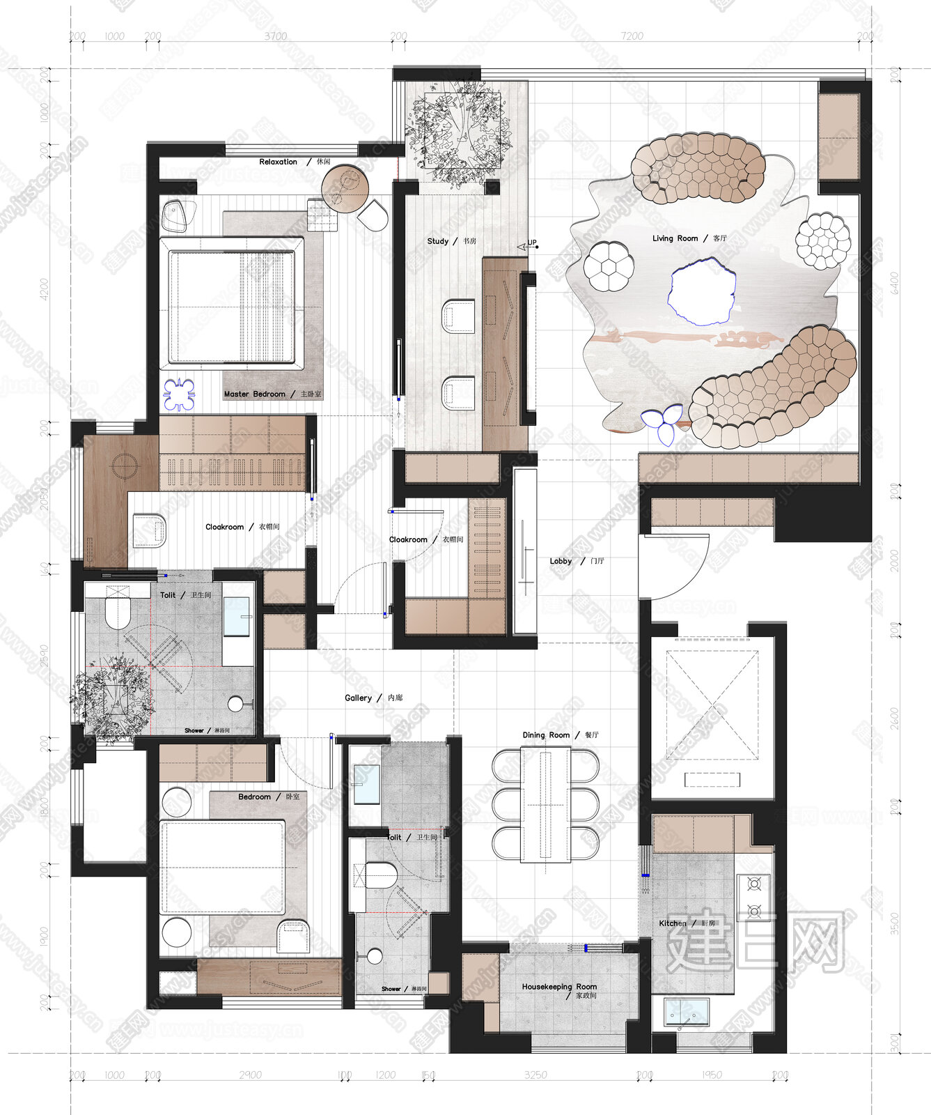 160平米2房大平层平面布置图施工图下载_施工图160平米2房大平层平面布置图下载_施工图160平米2房大平层平面布置图免费下载_建E室内设计网