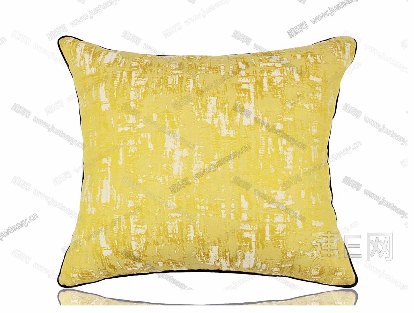 黄色方形枕头3d贴图下载[ID:105333805]_建e贴图