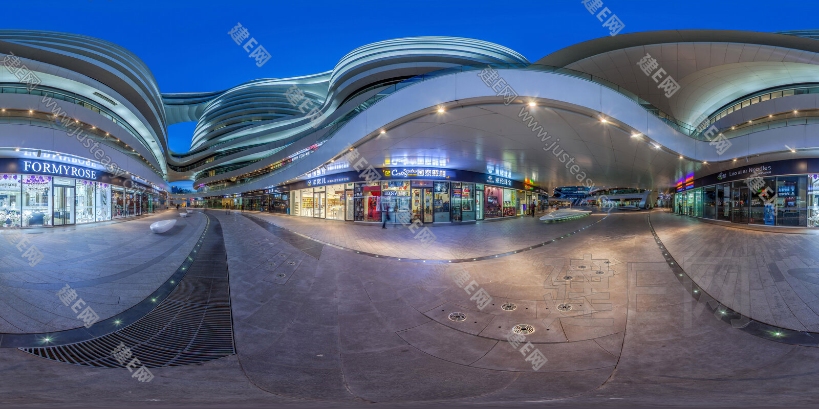 hdr SOHO广场全景一3d贴图下载[ID:111823772]_建E室内设计网