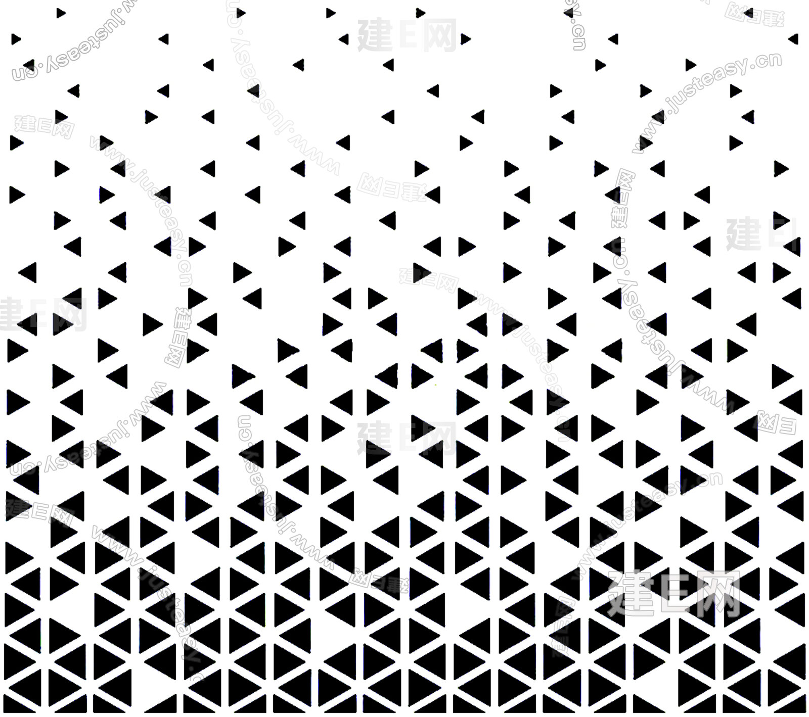 三角形渐变黑白3d贴图下载[ID:106058044]_建E室内设计网