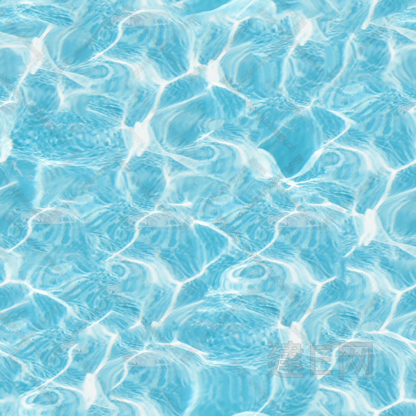 无缝蓝色游泳池水波纹水面水池纹理3d贴图下载[ID:112414796]_建E室内设计网