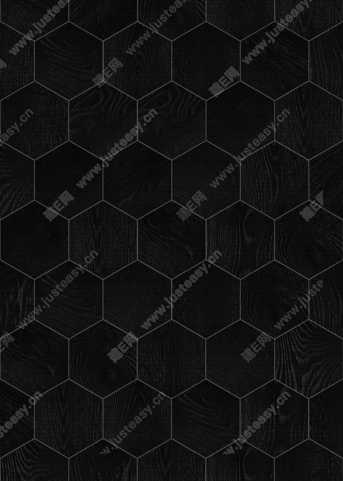 深色六边拼花木材木地板3d贴图下载[ID:107958790]_建e贴图