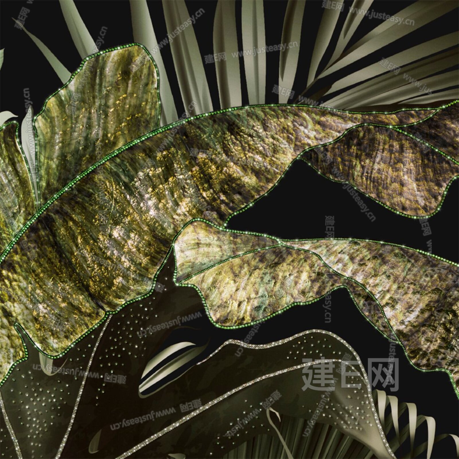 植物装饰画3d贴图下载[ID:115497223]_建e贴图